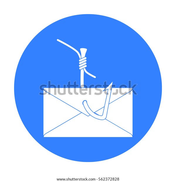 Hooked Email Icon Outline Style Isolated Stock Vector (Royalty Free ...