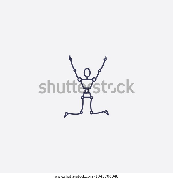 Hooray Man Iconoutline Hooray Man Vector Stock Vector (Royalty Free ...