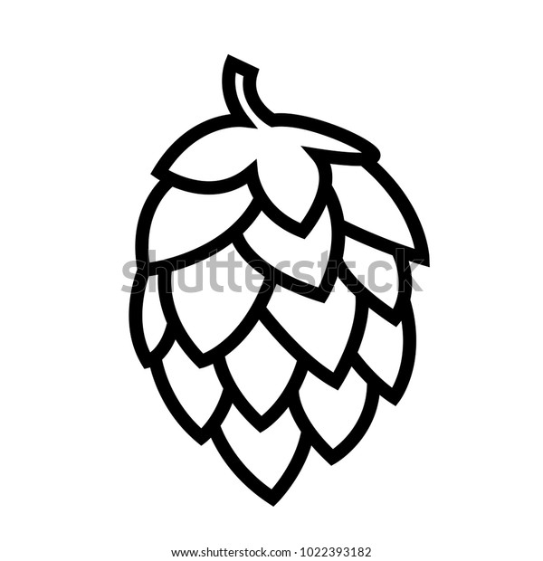 Hop Vector Outline Icon Stock Vector (Royalty Free) 1022393182 ...