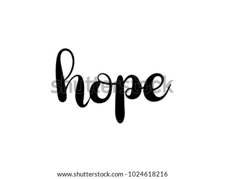 Hope Calligraphy Hand Lettering Vector Stock Vector (Royalty Free ...