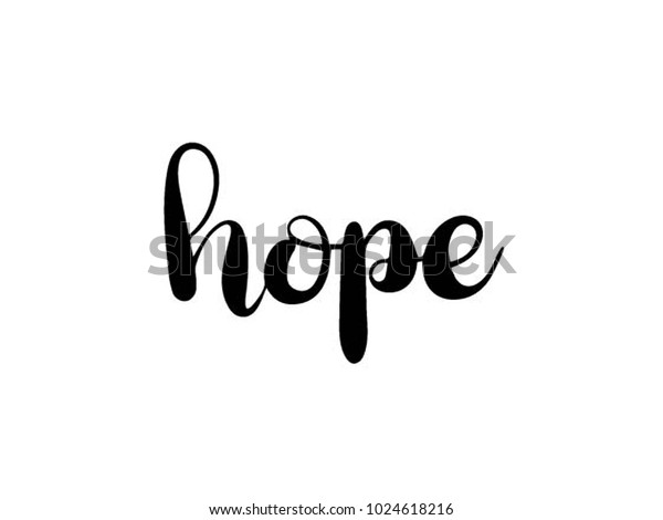 Hope Calligraphy Hand Lettering Vector Stock Vector (Royalty Free ...