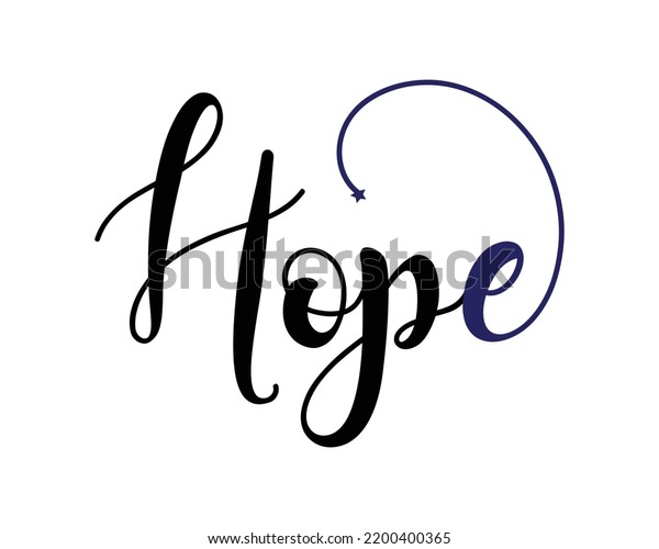 Hope Creative Letters Shape Design Stock Vector (Royalty Free ...