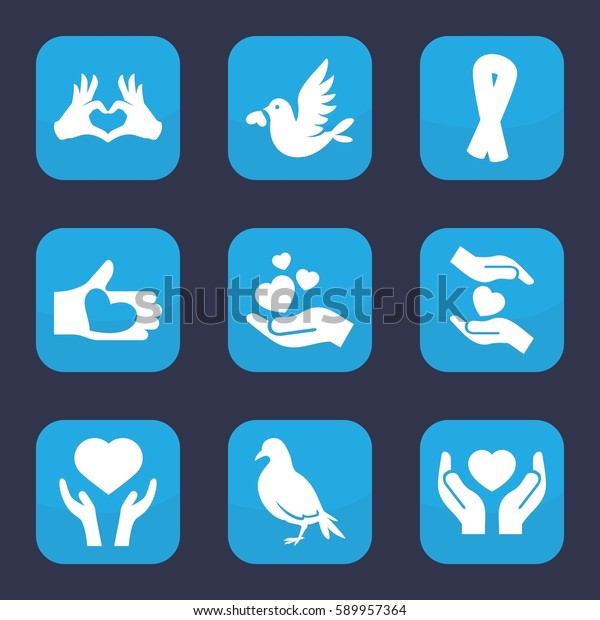 Hope Icon Set 9 Hope Filled Stock Vector (Royalty Free) 589957364