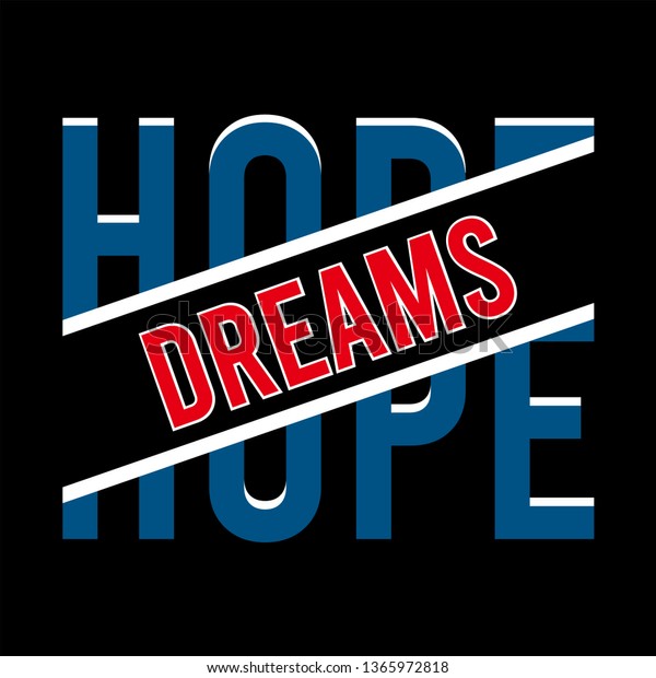 Hope Typography Vintage Tee Graphic Vector Stock Vector (Royalty Free ...