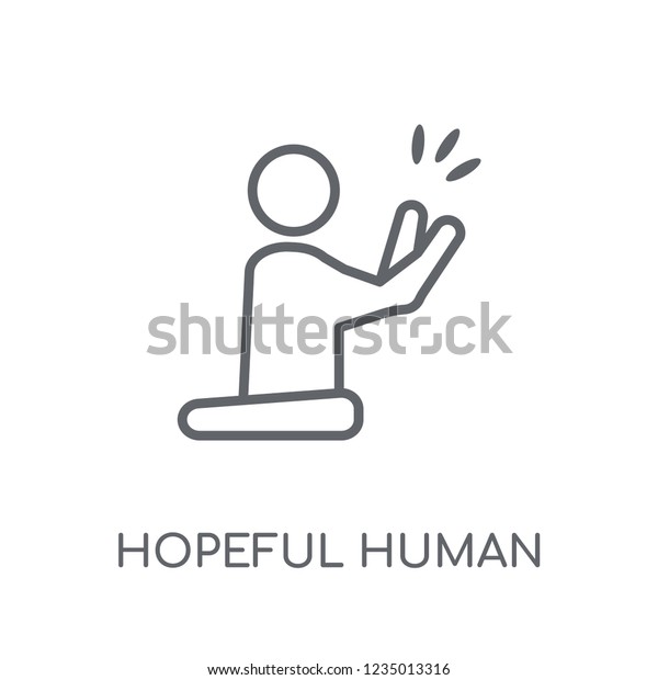 Hopeful Human Linear Icon Modern Outline Stock Vector (Royalty Free ...