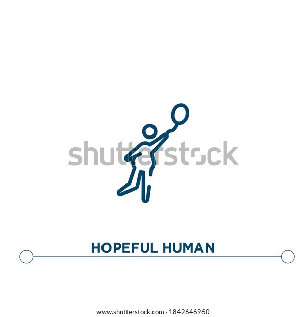 Hopeful Human Outline Vector Icon Simple Stock Vector (Royalty Free ...
