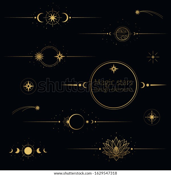 Horizontal Abstract Design Elements Stars Planet 스톡 벡터(로열티 프리 ...