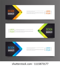 Horizontal Advertising Banner Web Banner Design Stock Vector (Royalty ...