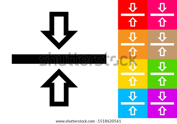 Horizontal Align Center Line Icon Different Stock Vector (Royalty Free ...
