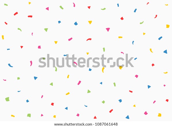 Horizontal background with color confetti. Festive vector illustration ...
