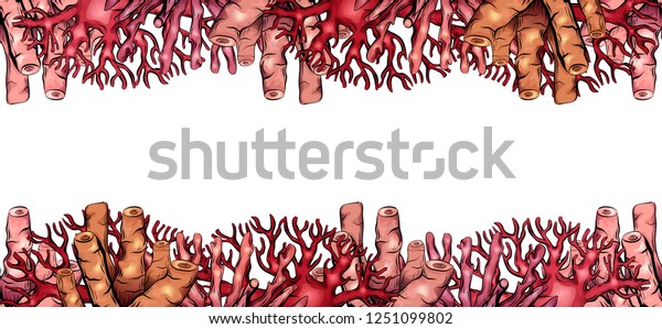 Horizontal Banner Border Various Colorful Cartoon Stock Vector (Royalty ...