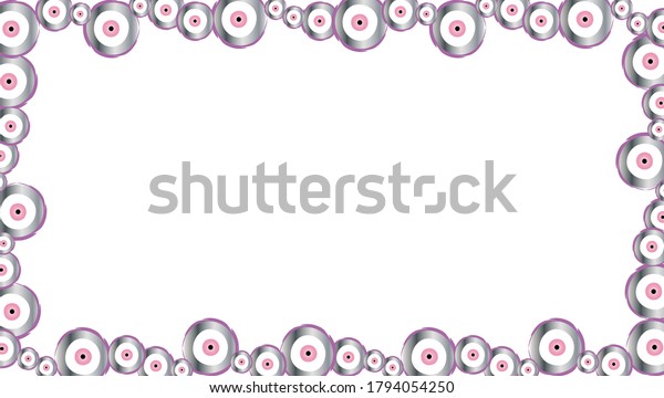 Horizontal Banner Evil Eyes Vector Grey Stock Vector (Royalty Free ...