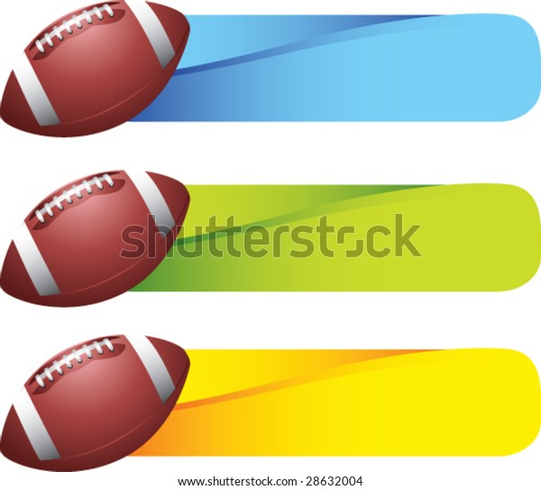 Horizontal Banner Footballs Stock Vector (Royalty Free) 28632004 ...