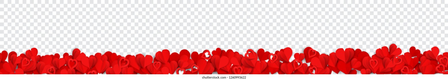 Horizontal Banner Many Red Paper Volume Stock Vector (Royalty Free ...