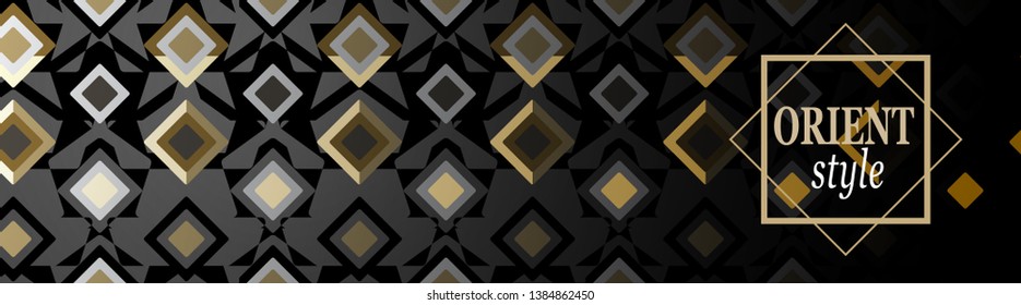Horizontal Banner Oriental Style Stock Vector (Royalty Free) 1384862450 ...
