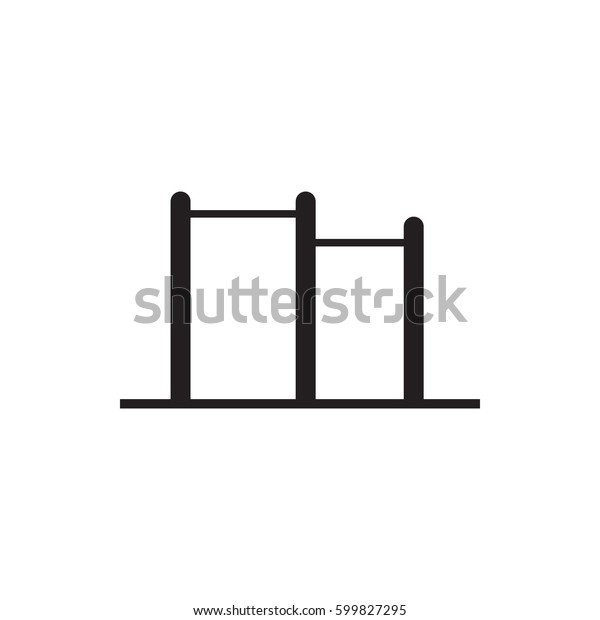 Horizontal Bar Icon On White Background Stock Vector (Royalty Free ...