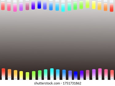 Horizontal Black Background Material Glowing Penlights Stock Vector ...