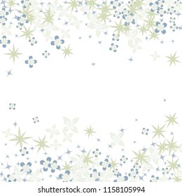 Horizontal Border Confetti Flowers Abstract Vector Stock Vector ...