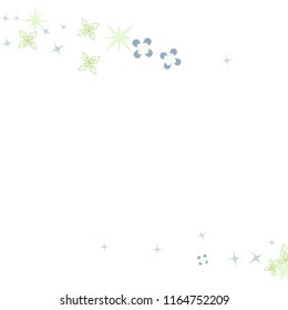 Horizontal Border Confetti Flowers Abstract Vector Stock Vector ...