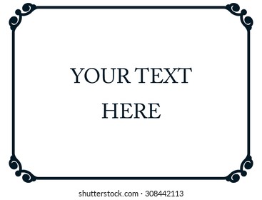Horizontal Border Frame Deco Vector Art Stock Vector (Royalty Free ...