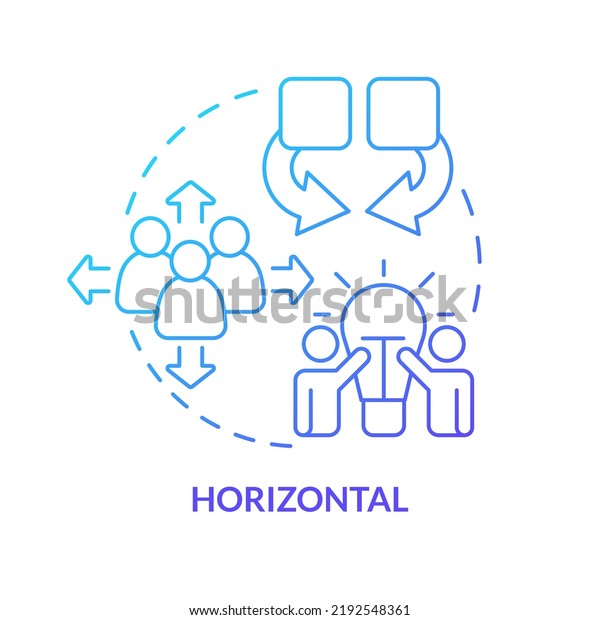 Horizontal Business Merger Blue Gradient Concept Stock Vector (Royalty ...