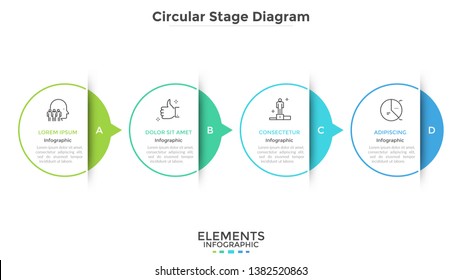 Horizontal Chart 4 Paper White Elements Stock Vector (Royalty Free ...