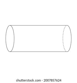 Horizontal Cylinder On White Background Stock Vector (Royalty Free ...