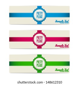 Horizontal Extravagant Pretty Please Labels Stock Vector (Royalty Free ...