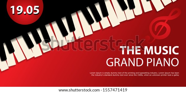 Vektor Stok Horizontal Flyer Music Background Vector Concept (Tanpa ...