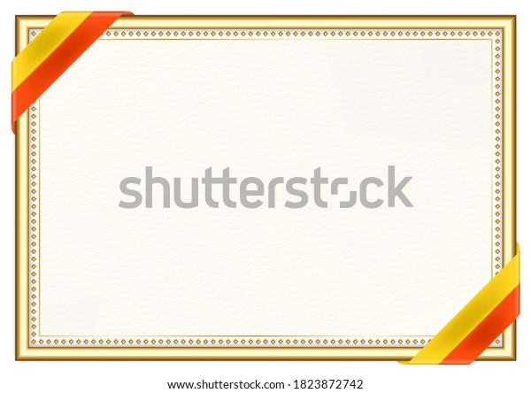 Horizontal Frame Border Bhutan Flag Template Stock Vector (Royalty Free ...