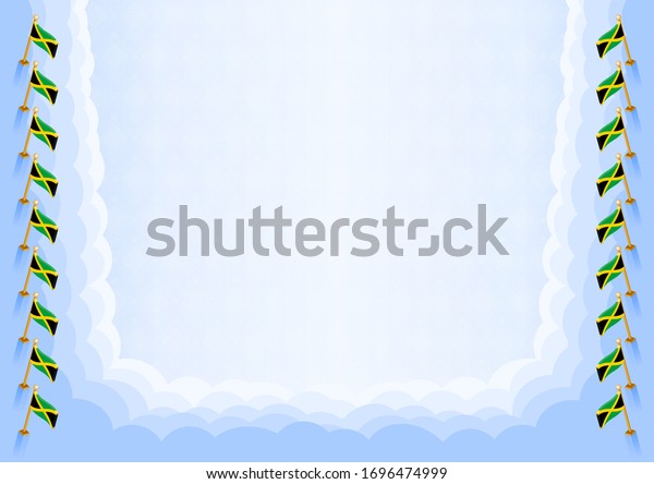 Horizontal Frame Border Jamaica Flag Template: เวกเตอร์สต็อก (ปลอดค่า ...
