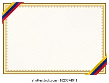 Horizontal Frame Border Venezuela Flag Template Stock Vector (Royalty ...