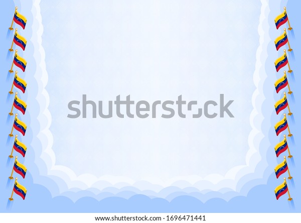 Horizontal Frame Border Venezuela Flag Template Stock Vector (Royalty ...