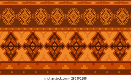 Horizontal Geometric Jacquard Pattern Ethnic Style Stock Vector ...