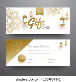 Horizontal Gift Card Banner Design Hanging Stock Vector (Royalty Free ...