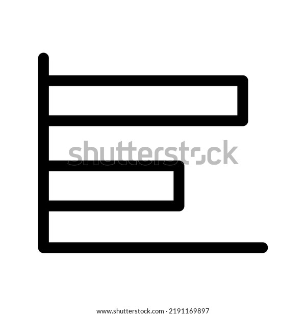 Horizontal Graph Icon Vector Symbol Design Stock Vector (Royalty Free ...