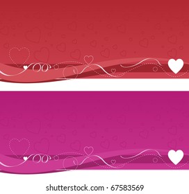 Horizontal Heart Background Copy Space Design Stock Vector (Royalty ...