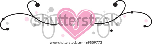 Horizontal Heart Embellishment Stock Vector (Royalty Free) 69509773 ...