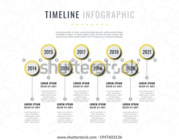 Horizontal Infographic Timeline Template On White Stock Vector (Royalty ...