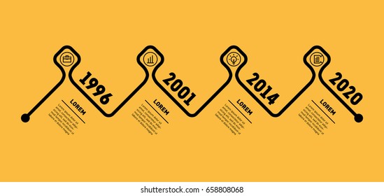 Horizontal Infographic Timeline Web Template Presentation: vetor stock ...