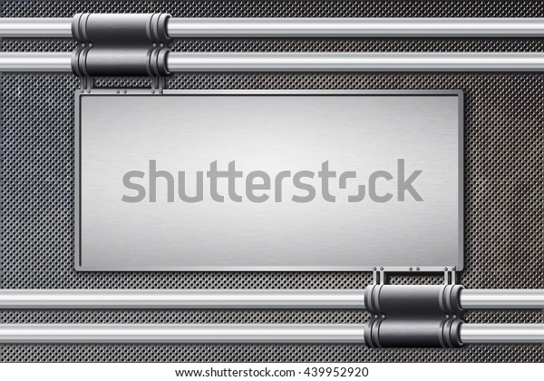 Horizontal Metal Screen On Grill Background Stock Vector (Royalty Free ...