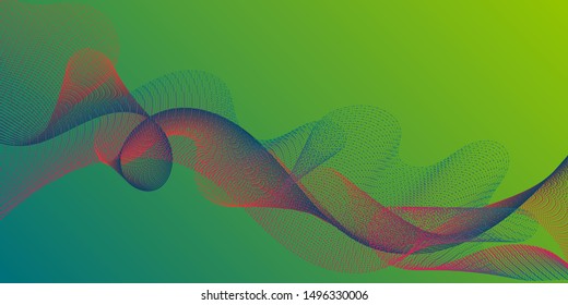 Horizontal Overlay Lines Movement Pattern Stylish: vector de stock ...