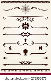 Horizontal Page Text Dividers Decorative Design Stock Vector (Royalty ...