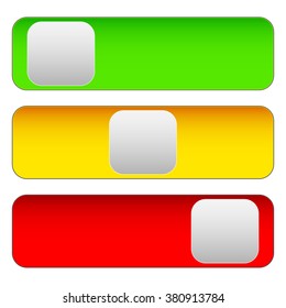 Horizontal Power Button Sliders 3 States Stock Vector (Royalty Free ...