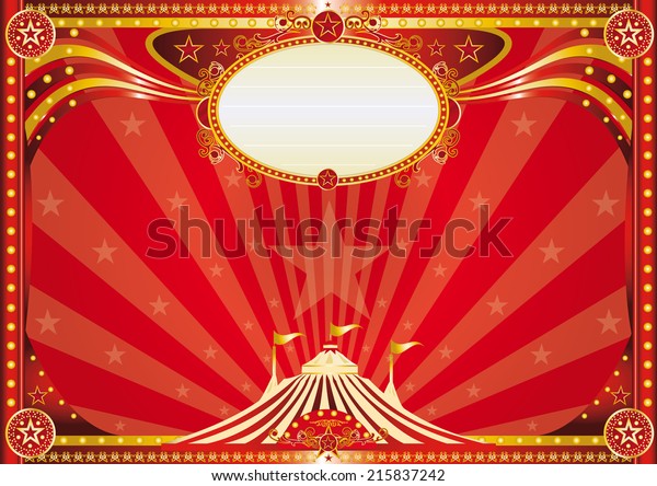 Horizontal Red Circus Background Horizontal Circus Stock Vector ...