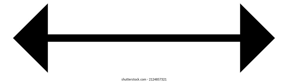 Horizontal Resize Icon East West Arrow Stock Vector (Royalty Free ...