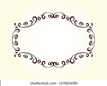 Horizontal Retro Frame with Place Text Stock Vector (Royalty Free ...
