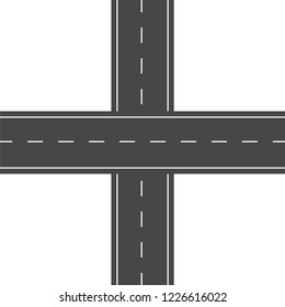 Horizontal Roads Street Vector Road Flat Stock Vector (Royalty Free ...