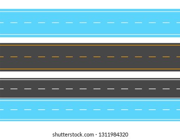 Horizontal Roads Street Vector Road Flat 스톡 벡터(로열티 프리) 1311984320 ...