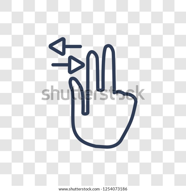 Horizontal Scroll Gesture Icon Trendy Linear Stock Vector (Royalty Free ...